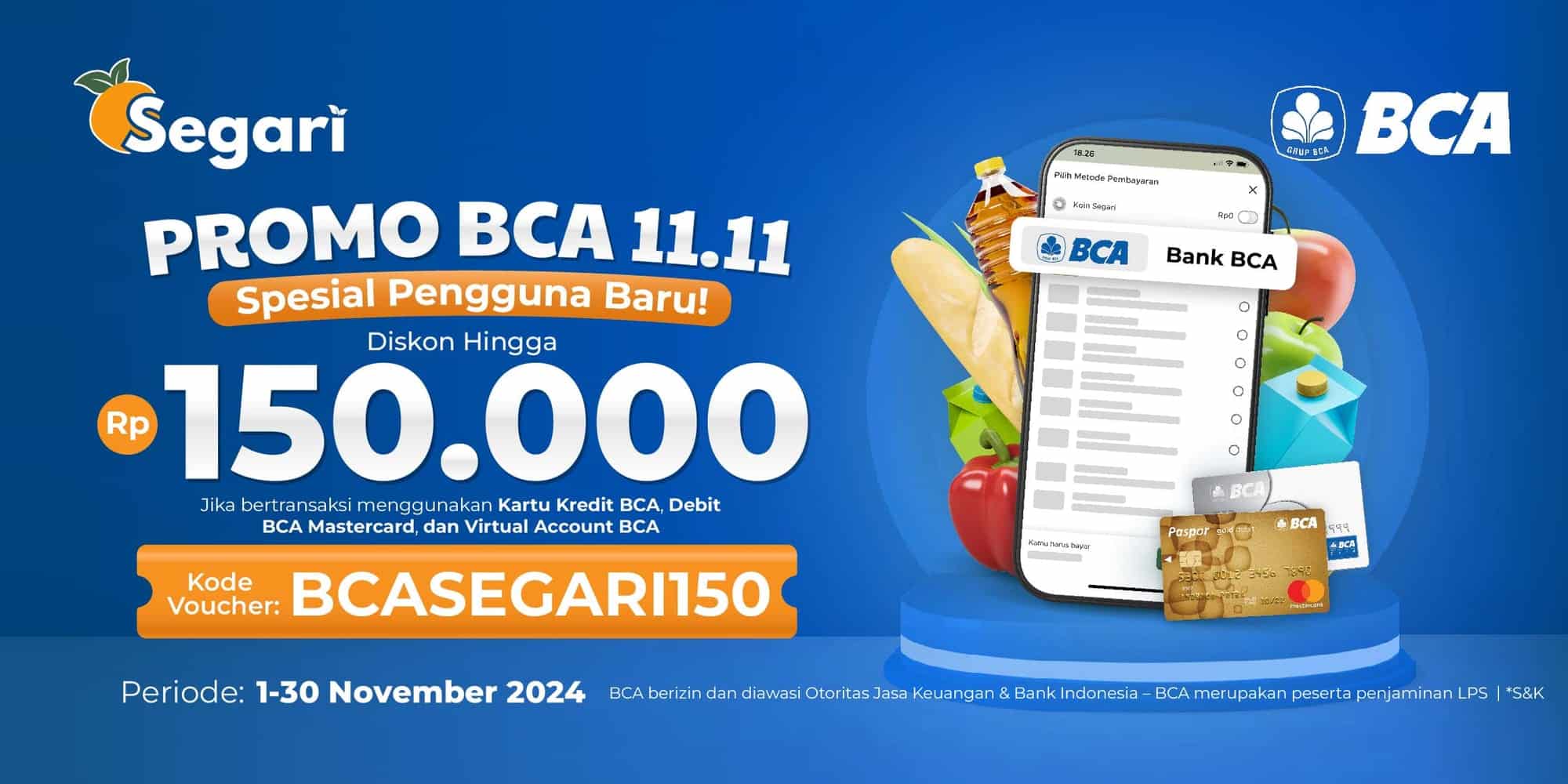 PROMO BCA 11.11 Khusus Pengguna Baru DISKON S.D Rp150.000🩵 | netly.win